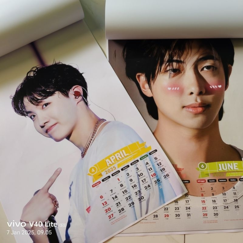 Bts Calendar 7 Sheets 2025 | Shopee Malaysia