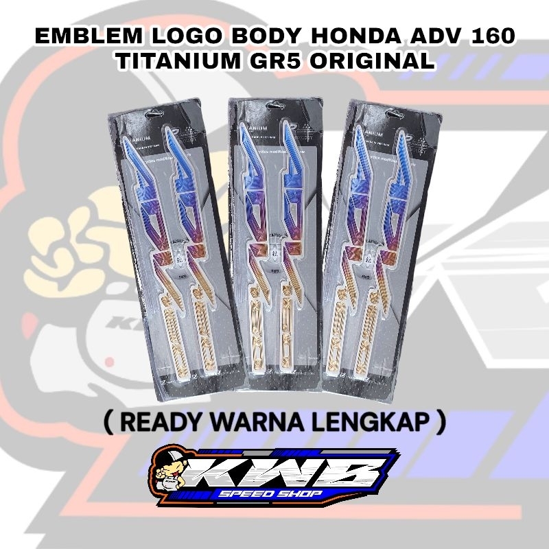 Original honda adv 160 titanium gr5 body logo emblem, complete color ...