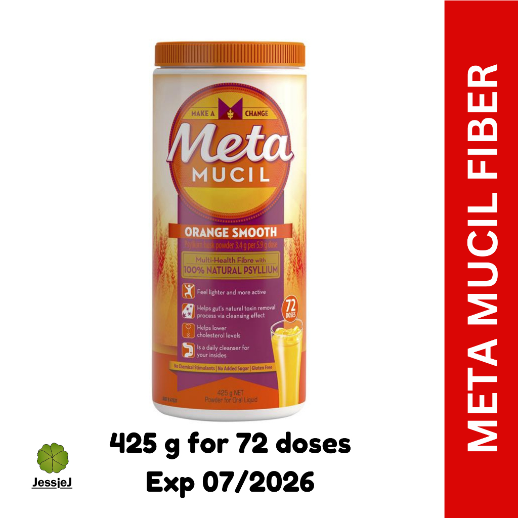Metamucil Meta Mucil Daily Fiber Smooth Orange 72 Doses 425g | Shopee ...