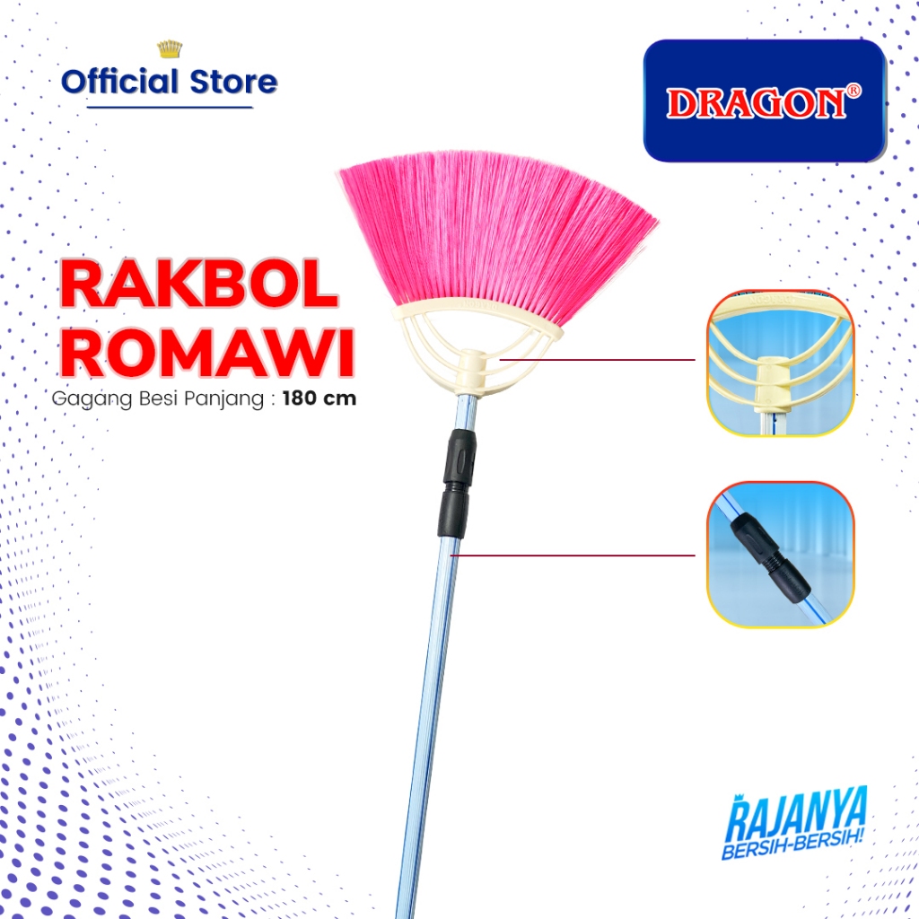 Dragon Roman Rakbol 200 Cm Roof Broom Home Ceiling Cleaner Multipurpose ...