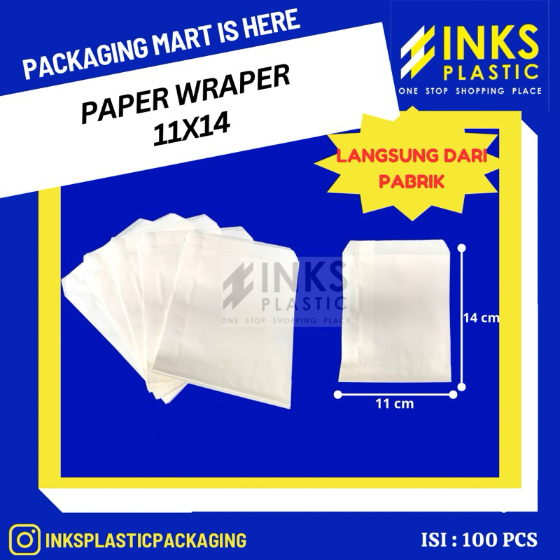 PUTIH Paper wrapper 11 x 14 cm white (100 pcs) | Shopee Malaysia