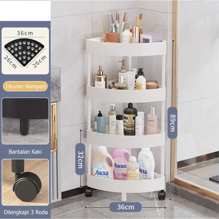 Room Corner Stacking Shelf / Multipurpose 3 4 Tier Stacking Shelf ...