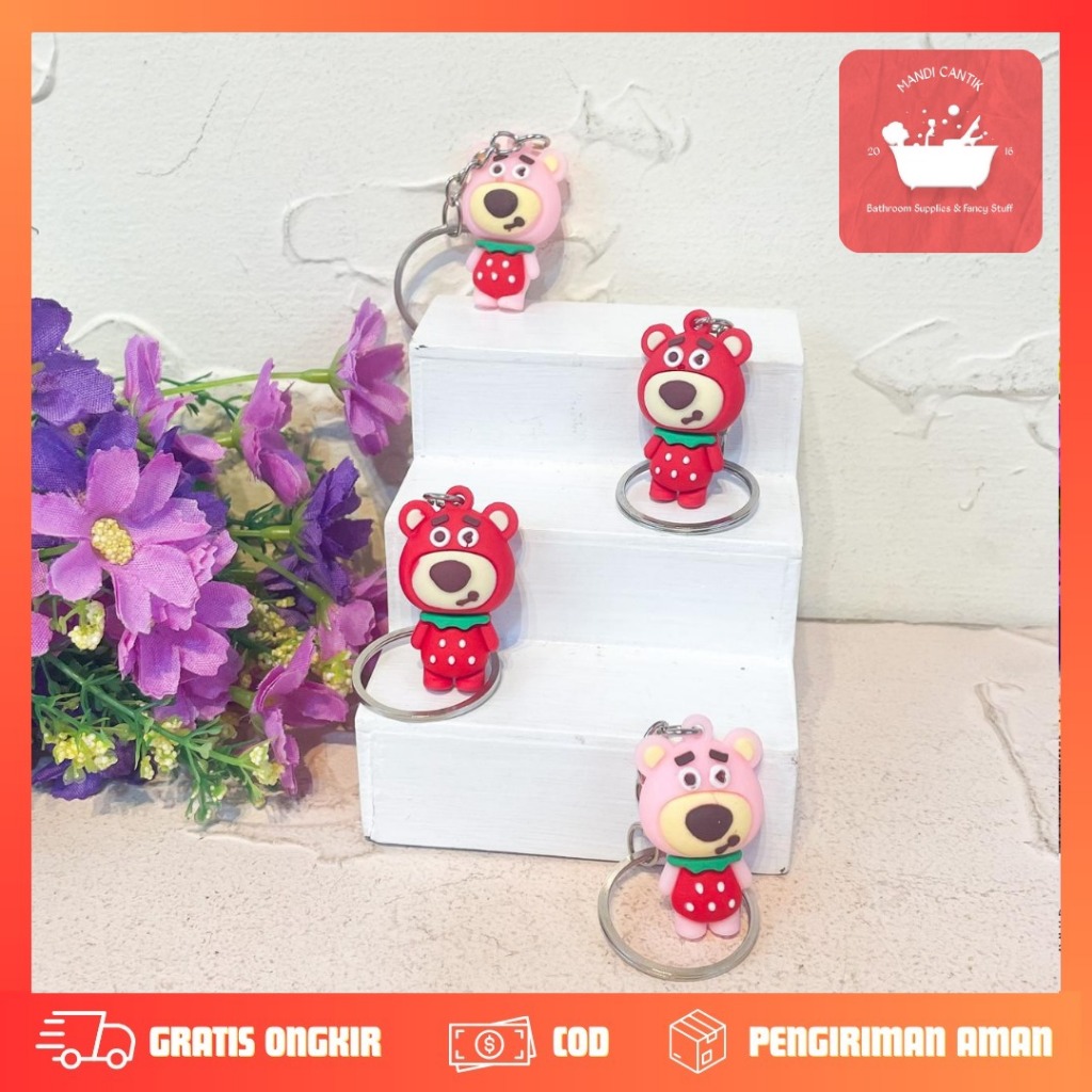 GANTUNGAN Lotso Strawberry Mini Keychain GK-1773 / lotso cute ...