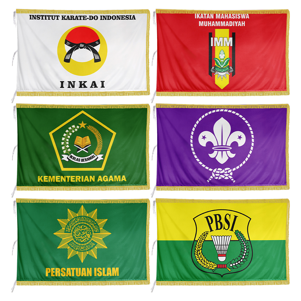 Nazhifa Printing - Print Custom Lace Tassel Flags Karang taruna Shelf ...