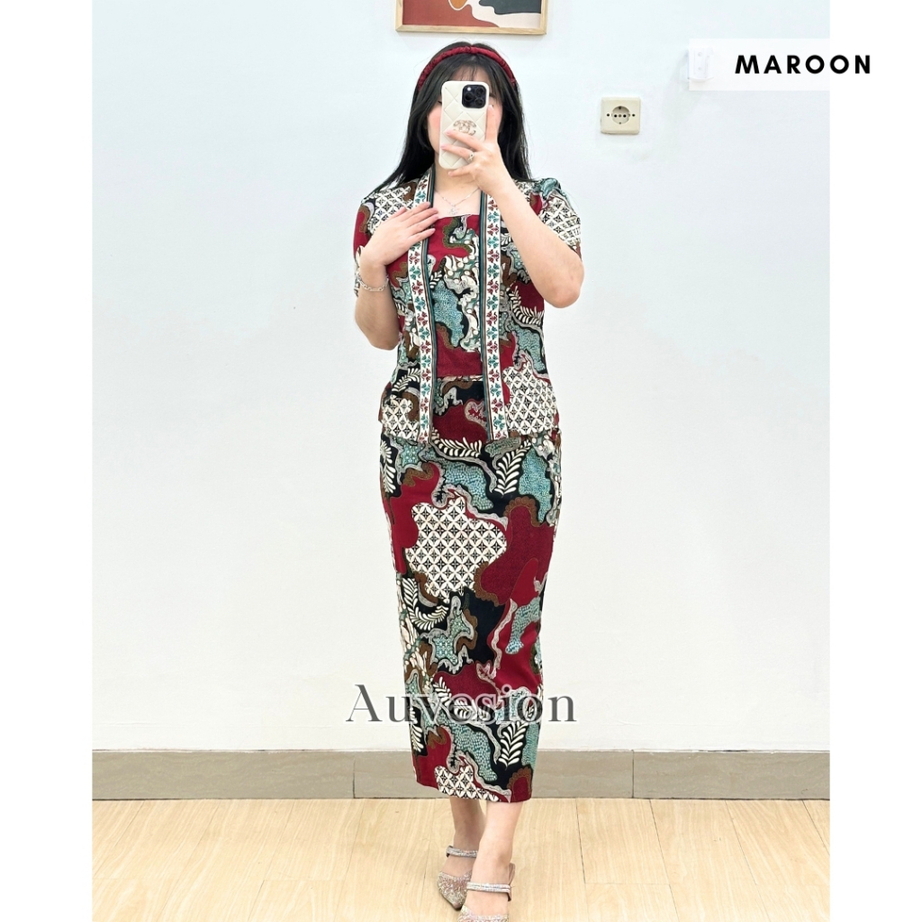 6245 Gatari Batik One Set Skirt Women's Batik Skirt Suit | Shopee Malaysia