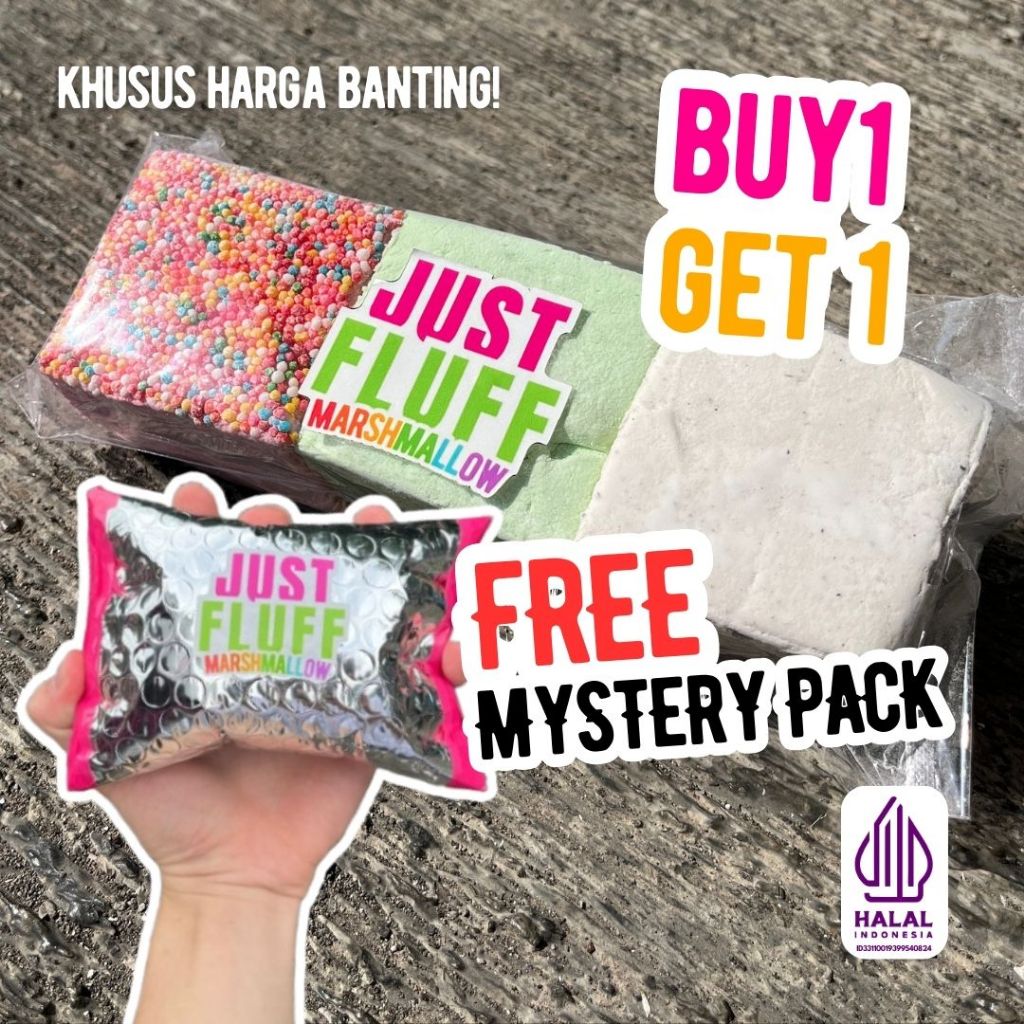 [BUY 1 GET 1] MARSHMALLOW MIX + MYSTERY PACK JUSTFLUFF [HALAL] [FREE TO ...