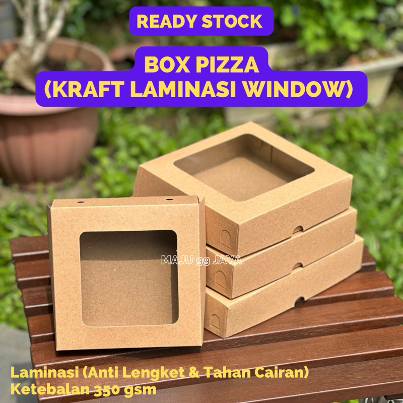 Window Laminated Kraft Pizza Box Size 18 20 22 25 Thickness 350gsm ...