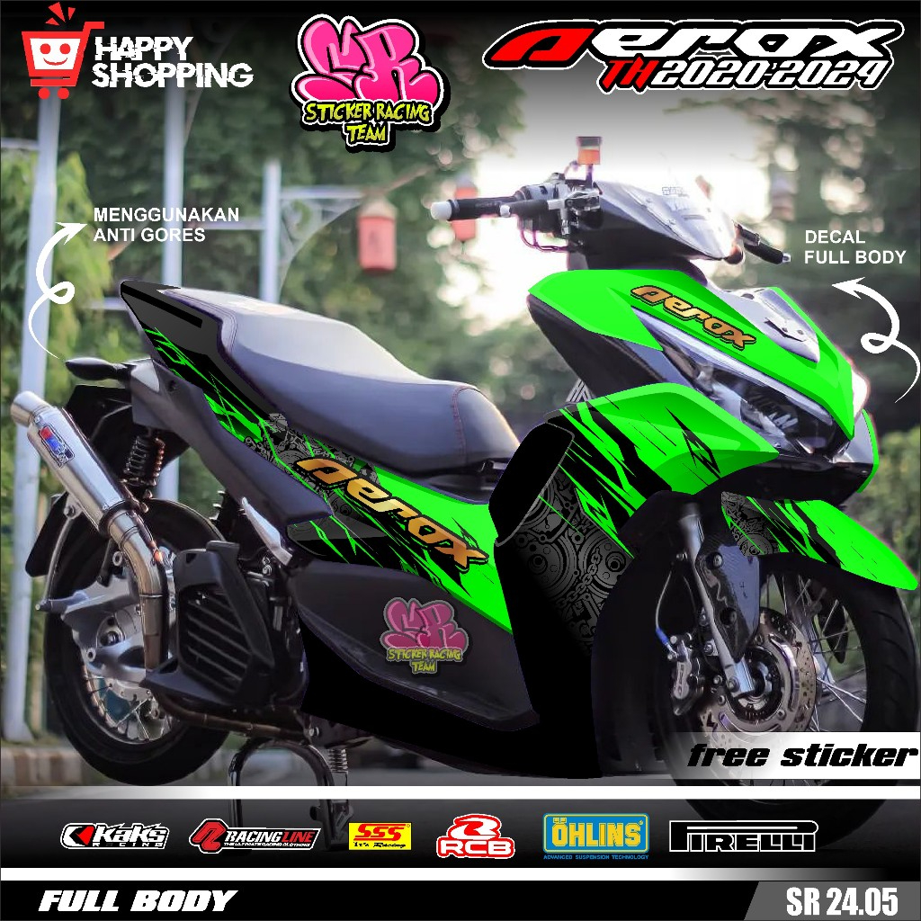 Yamaha Aerox 155 New Connected Full Body Decal Sticker 2020 2021 2022 ...