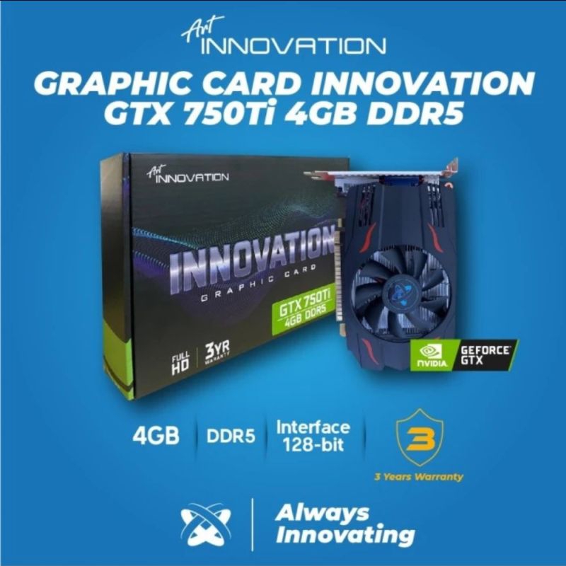 Video GRAPHICS CARD NVIDIA VGA NVIDIA GT 750 TI 4GB VGA INNOVATION GTX ...