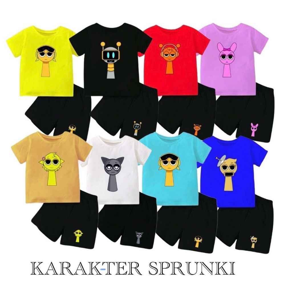 Sprunki Character Children's Clothes Set / Set of Clothes for Boys and ...