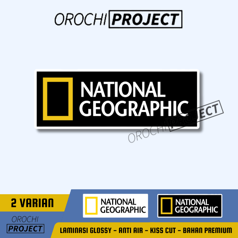 National GEOGRAPHIC Brand Logo Sticker Vinyl Glossy Waterproof HP ...