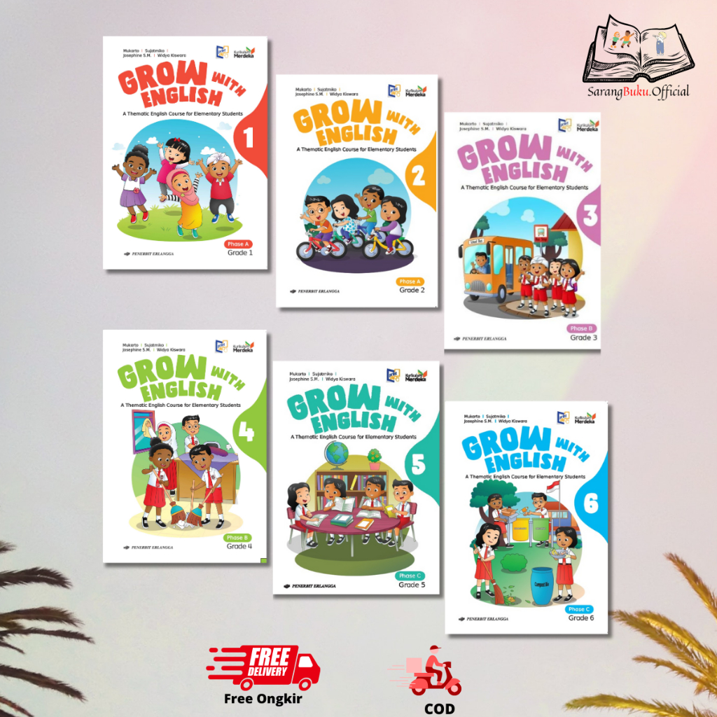 Grow WITH ENGLISH book 1, 2, 3, 4, 5, & 6 Merdeka Curriculum - Erlangga ...