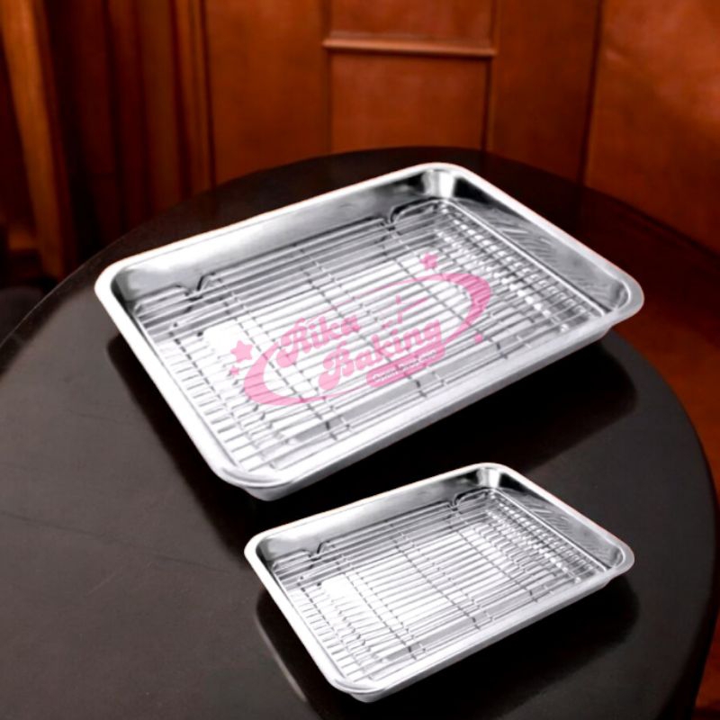 Cooling Rack Oil Drainer and Food Serving Tray/Baking Tray | Shopee ...