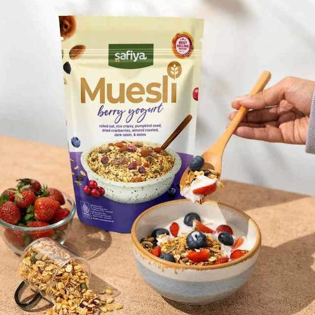 Muesli Berry Yogurt 1 Kg Cereal With Premium Almonds | Shopee Malaysia