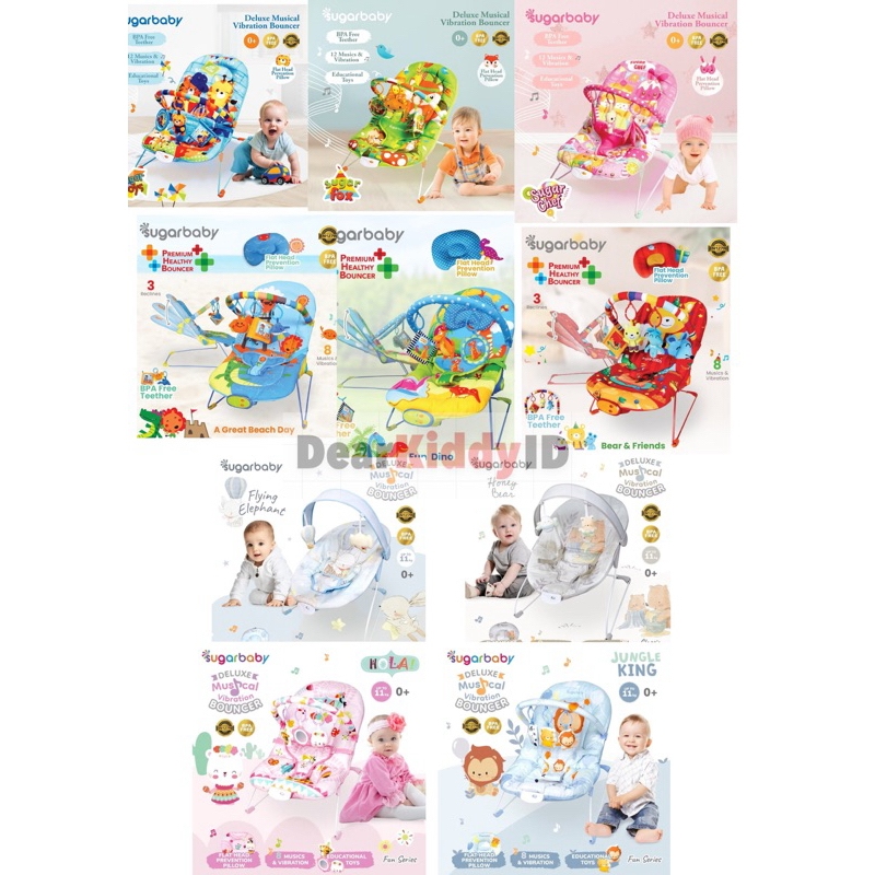 Sugar Baby Deluxe Musical Vibration BOUNCER 1 Recline / 1 Position / 3 ...