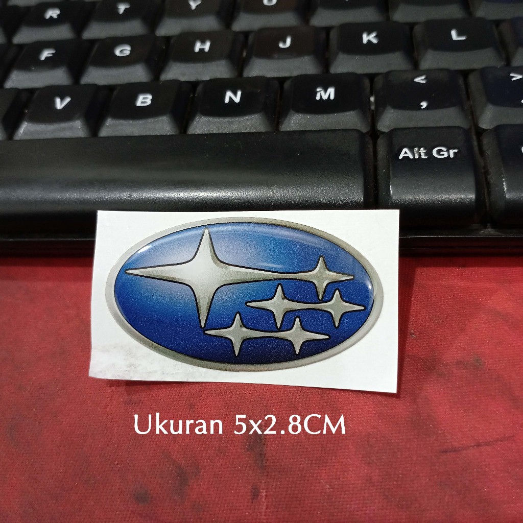 Subaru Resin Embossed Sticker OVAL Logo Small 3D Lycal Logo Sticker ...