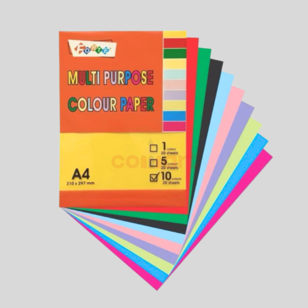20 Sheets of Multi-Purpose HVS Paper A4 Color Brand Forte 70 Gsm - 10 ...