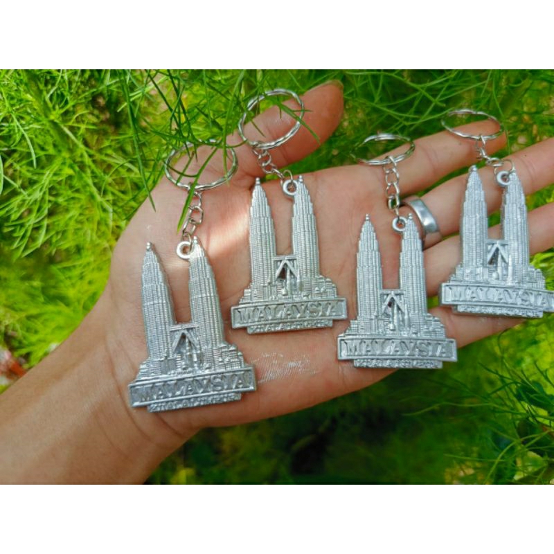 GANTUNGAN (25) Luxury Malaysian Kuala Mud Silver Metallic Keychain ...