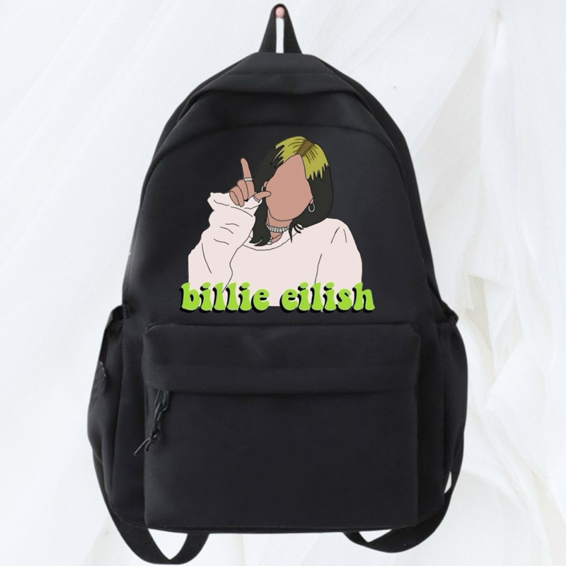 HITAM Billie Eilish Black Backpack Canvas Cordura D300 100% Premium ...