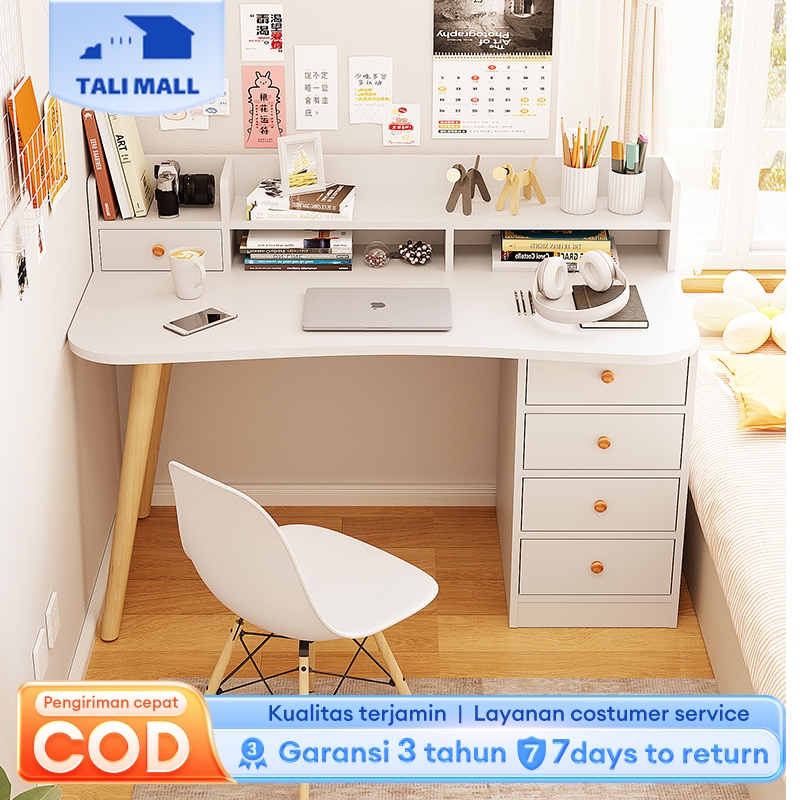 KAYU Office Desk With Drawers Wooden Work Desk Study Desk Computer Desk ...