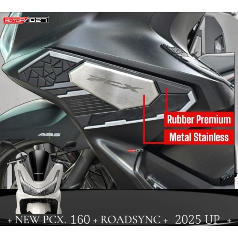 Motopad27 stainless Rubber front side new pcx 160 2025 up roadsync ...