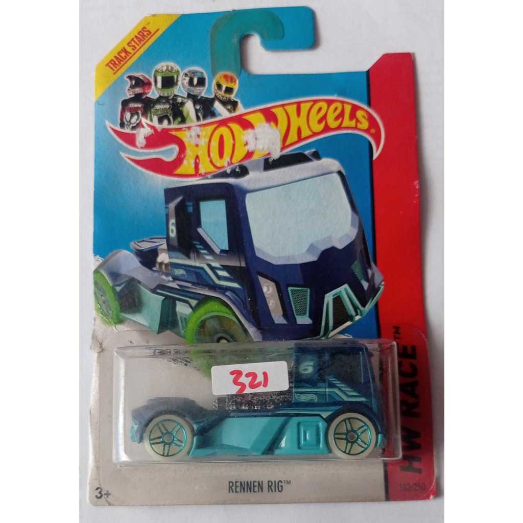 Hot Wheels - Rennen Rig Blue HW Race Track Stars No.6 Broken Card ...