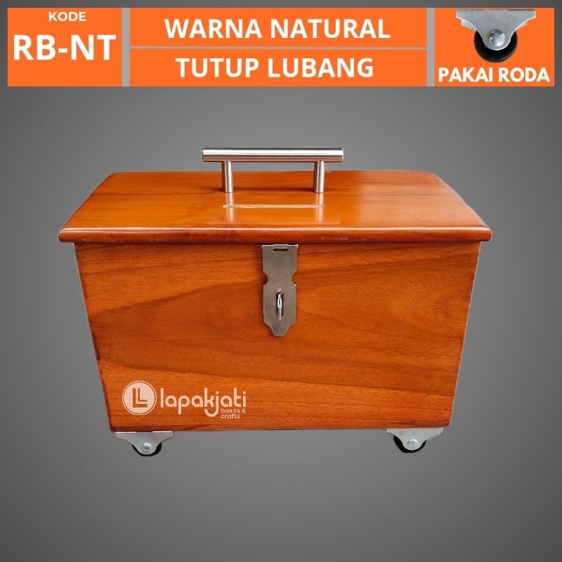 KAYU Natural WHEEL CHARITY Box MODEL-B Plain Teak Wood Mosque Infaq Box ...