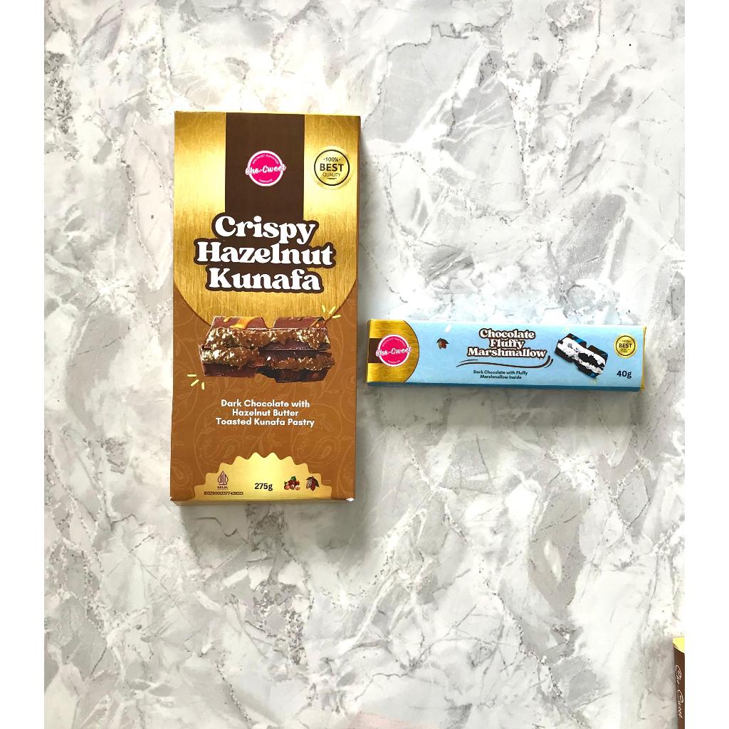 Cho-cweet CHOCOLATE DUBAI VIRAL BUNDLING 1 JUMBO HAZELNUT 275g & 1 BITE FLUFFY MARSSMALLOW 30g ...