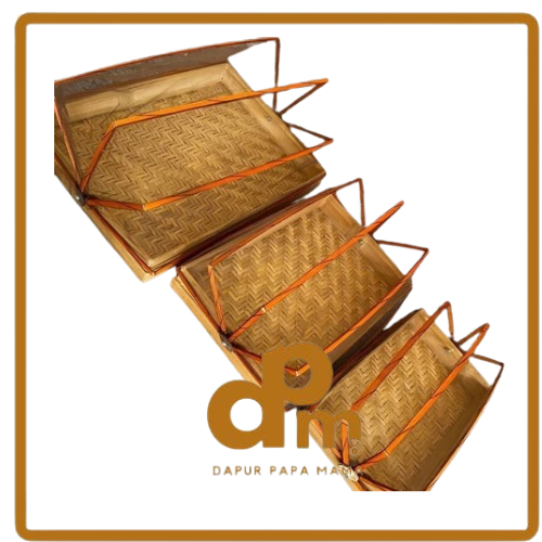 SQUARE BAMBOO SERVING HOOD SET (CONTAINS 3) BAMBOO WOVEN SERVING HOOD ...