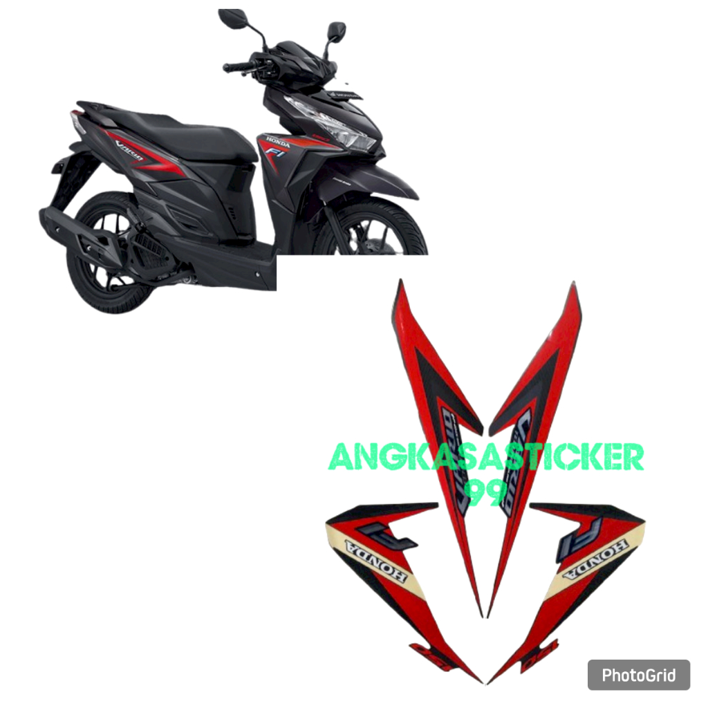 Honda VARIO TECHNO 150 2015 ISS DARK GRAY MOTORCYCLE STRIPING STICKER ...