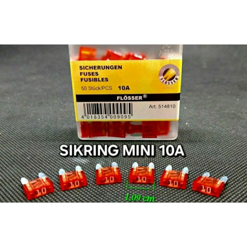 Fuse DX MINI 10A FLOSSER Germany - Plug FUSE / Small Plug | Shopee Malaysia