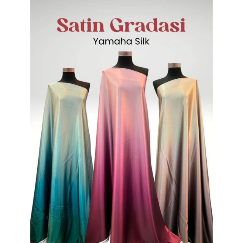 Yamaha PREMIUM Silk GRADATION SATIN FABRIC/Gradient Silk Fabric for ...