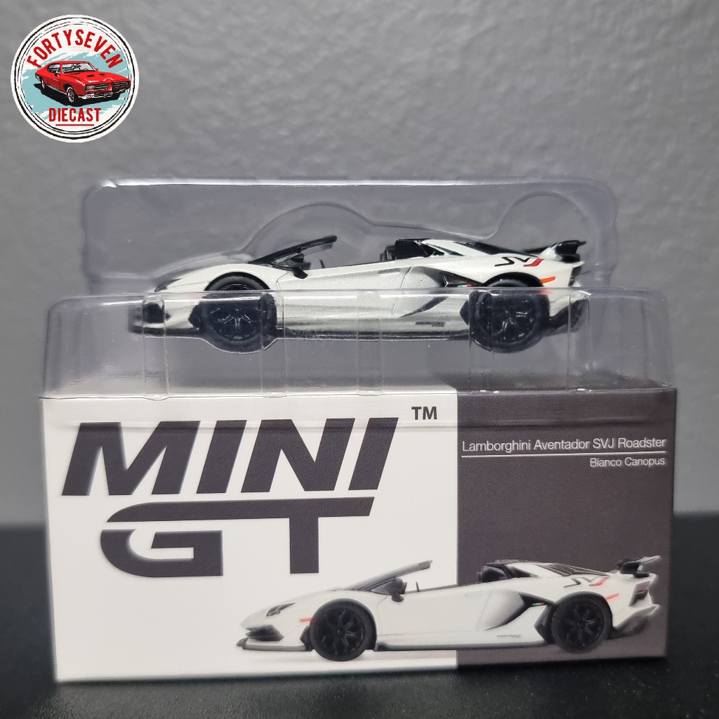 Mini GT mgt minigt 224 Lamborghini Aventador SVJ Roadster Bianco ...