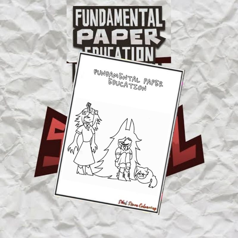 Children's Coloring Drawing Paper Fundamental Paper Education Theme V1 ...