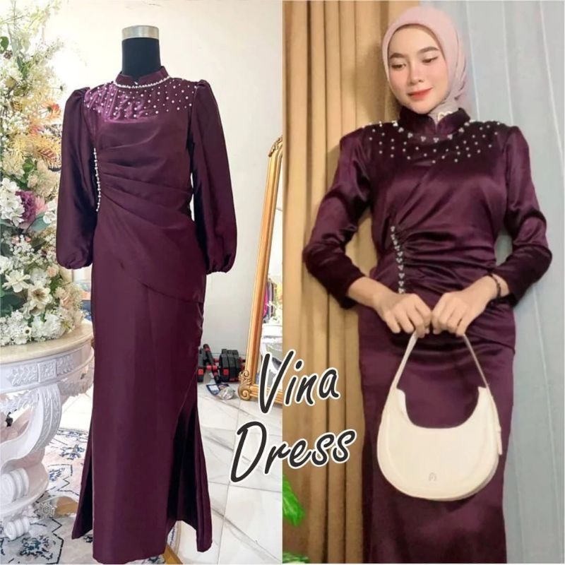 (Vina Burgundy Special Dress) Viral Wedding Dress - Weding Wedding ...