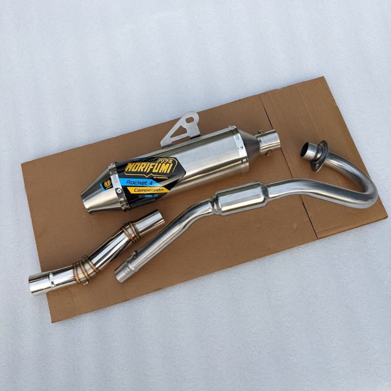 Norifumi Muffler exhaust Racing pipe 38mm for Ksr 110 Ksr 110 pro Msx 125 NORIFUMI ROCKET 4 ...