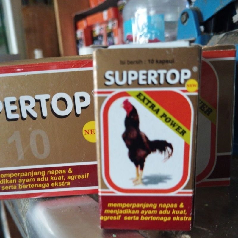 Supertop SUPER TOP EXTRA POWER NEW 10 CAPSULES CHICKEN JAMU CHICKEN CHICKEN VITAMINS ROCK ...