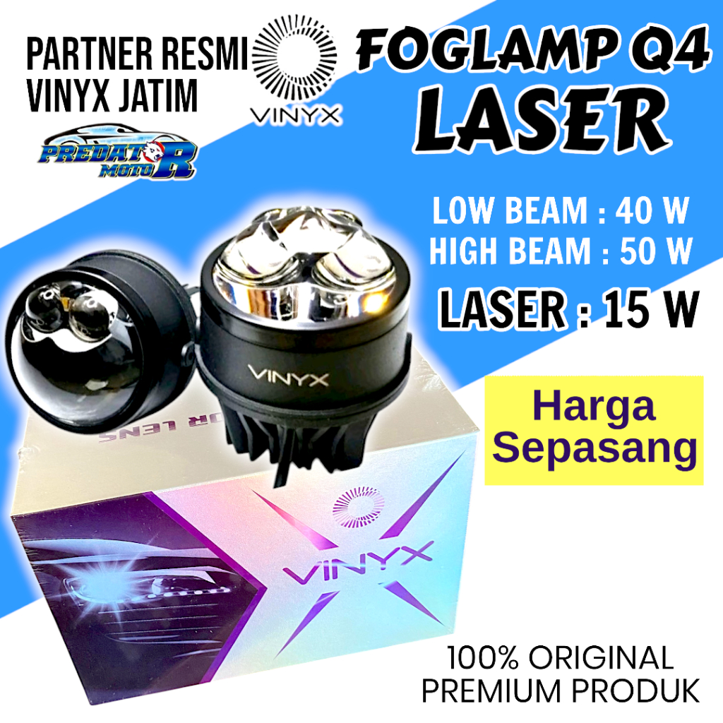 Foglamp Projector Vinyx Q4 Laser Led Car Projie 3 Inch Biled Fog Lamp
