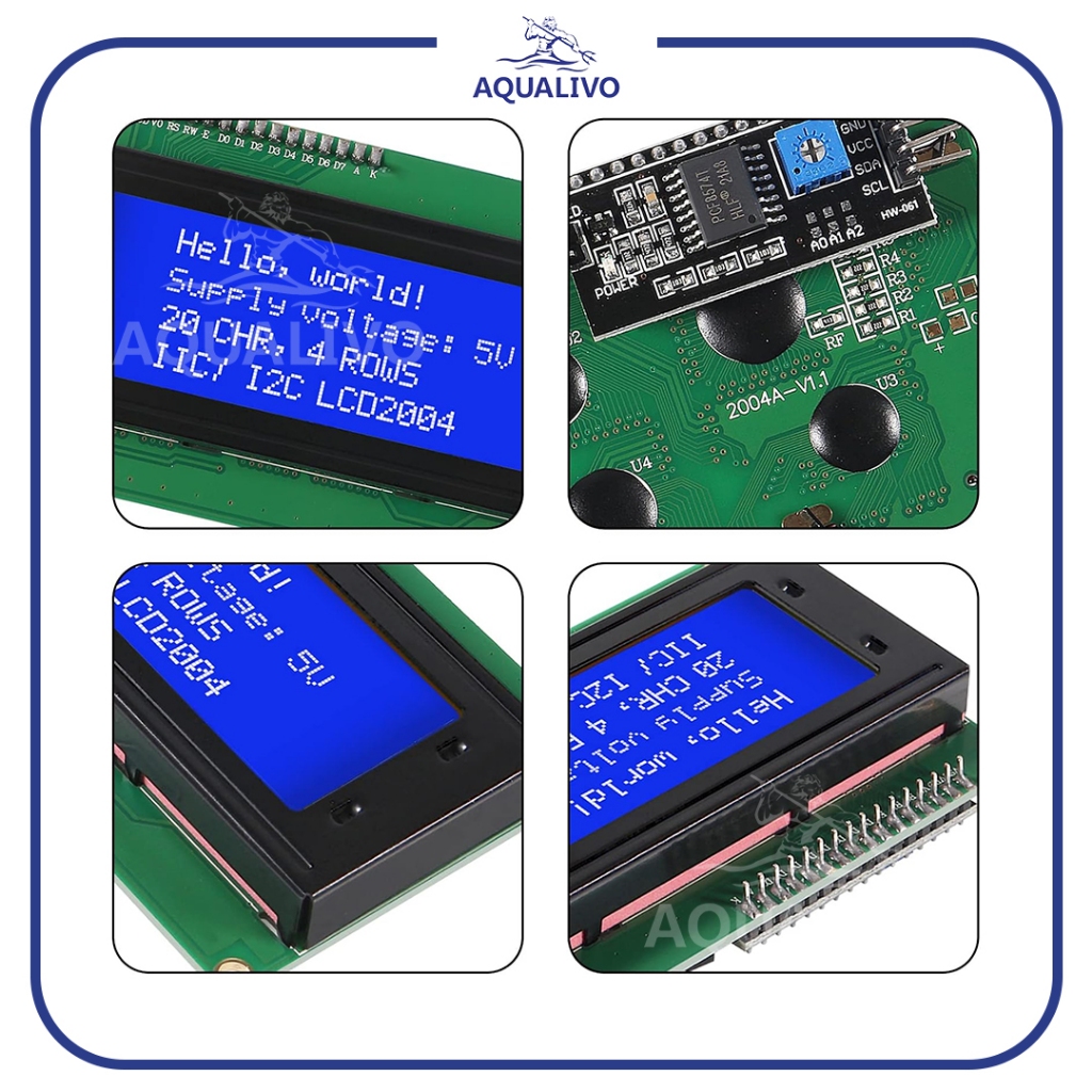 LAYAR 20x4 I2C LCD Display Blue Character 2004 Blue Screen Background ...