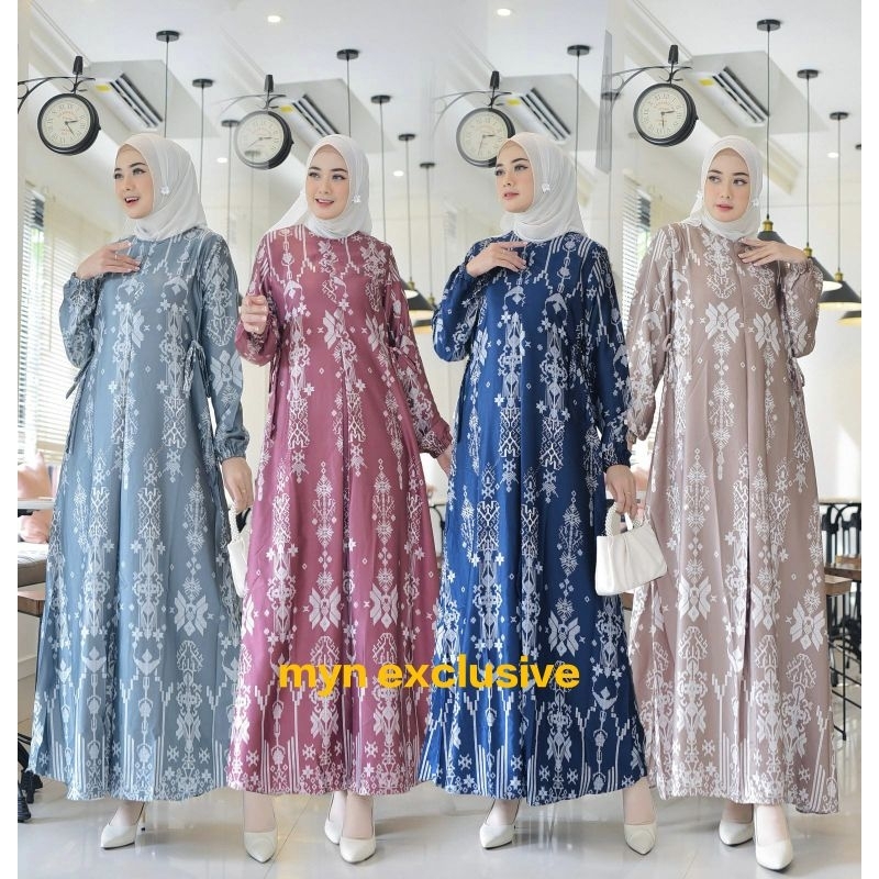 NEW Premium Silk Gamis - Silk Gamis - Latest Motif Silk Gamis - Women's ...