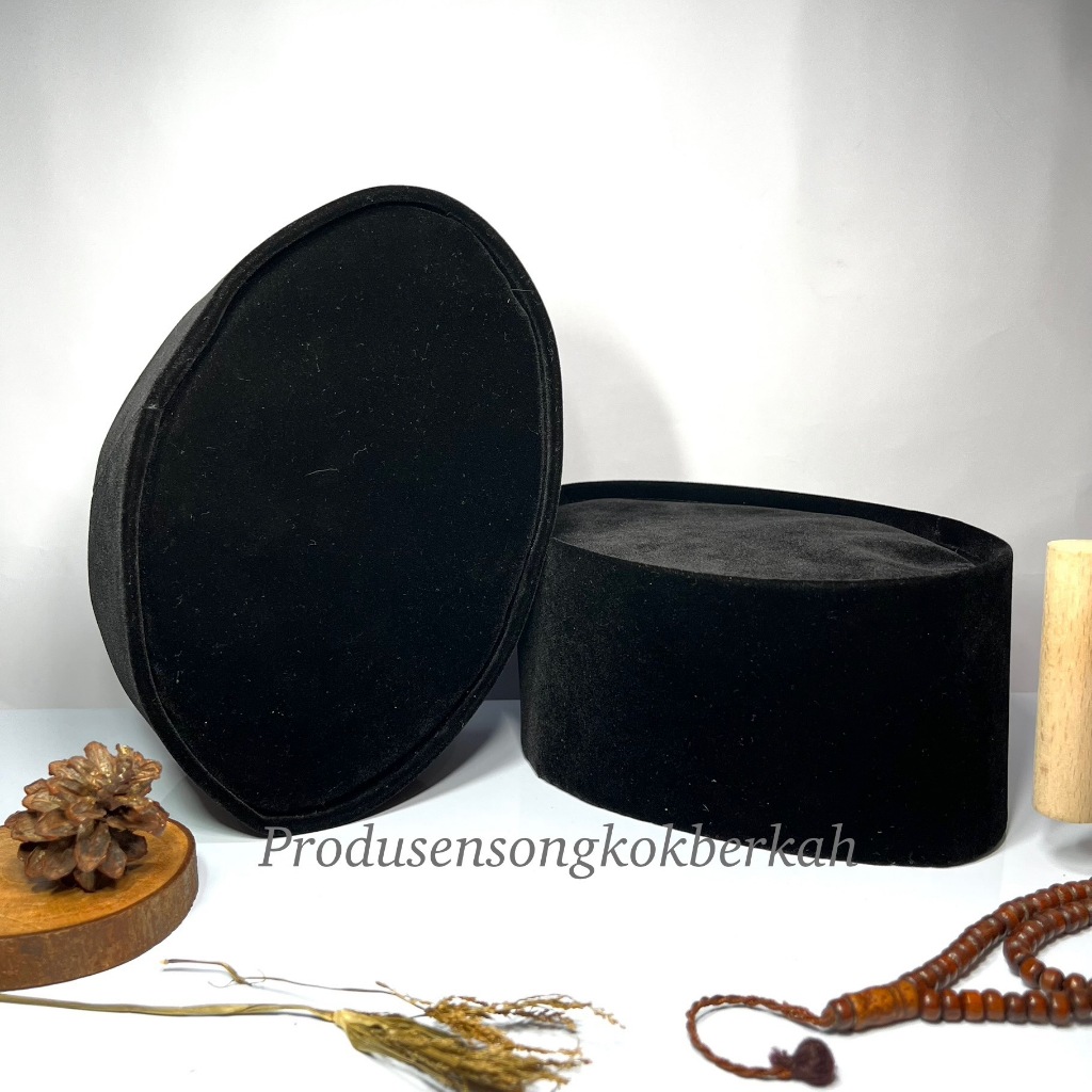 Peci Songkok blusdru Plain Non AC Normal height (9 cm) + There is a box ...