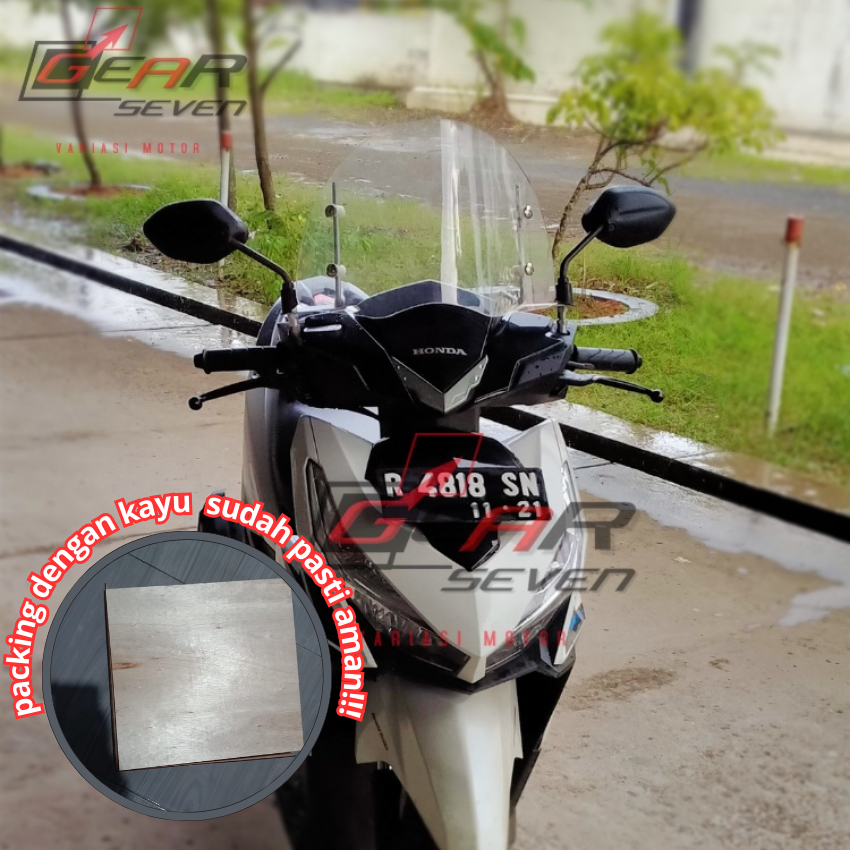 Universal Standard Motorcycle Windshield Size 25cm x 40cm Visor Wind ...