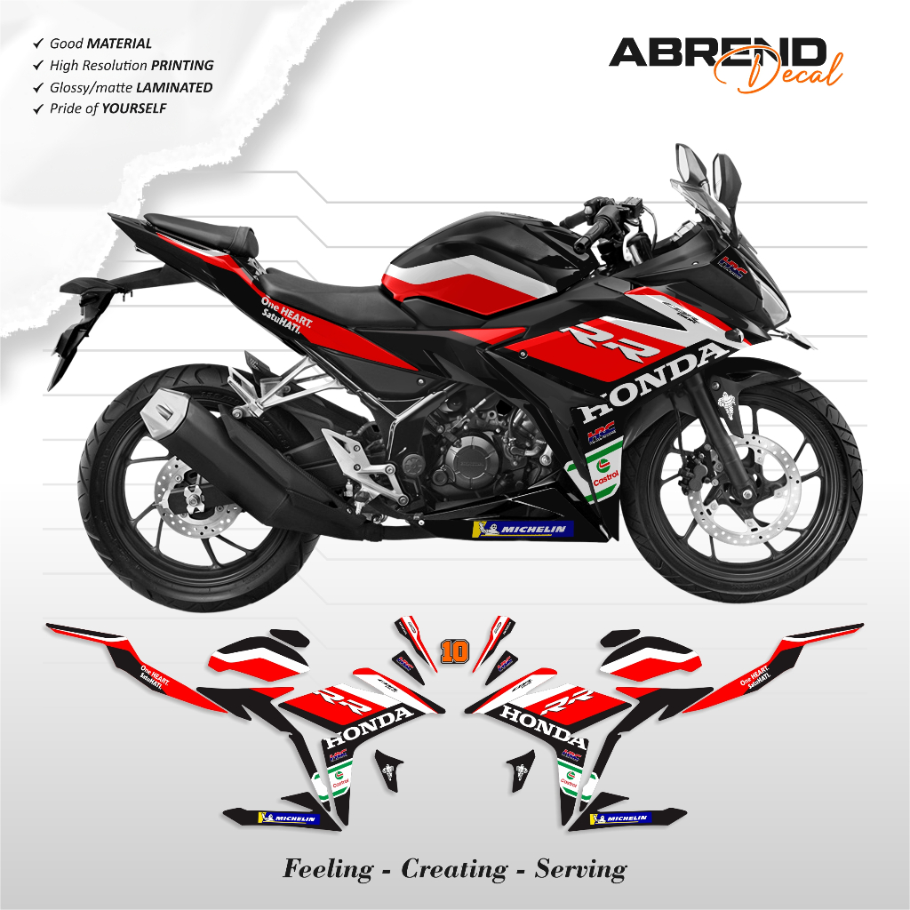 Sticker CBR 150 R FACELIFT LIVERY GP 2025 HONDA CASTROL / STRIPING ...