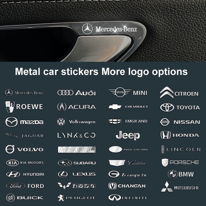 Metal Car Sticker Metal 3D Logo Exterior Sticker Car Interior Sticker ...