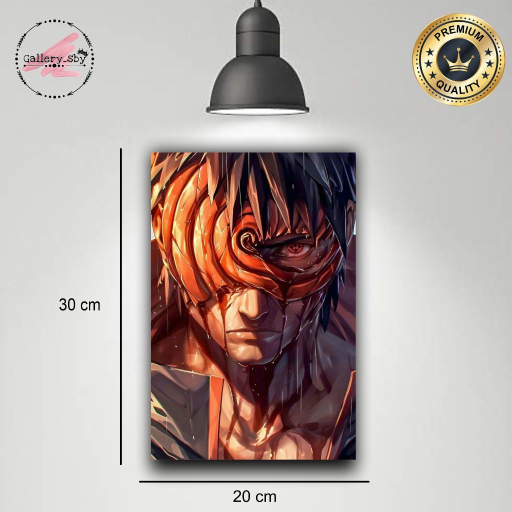 HIASAN DINDING KAYU Uchiha OBITO Wall Display Wooden Poster Wall ...