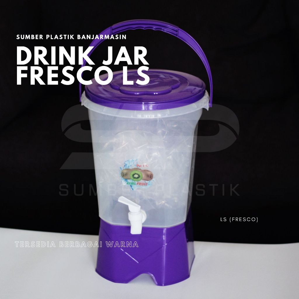 Ls Fresco Drink Jar with Handle, Colored Plastic Juice Syrup Drinking ...