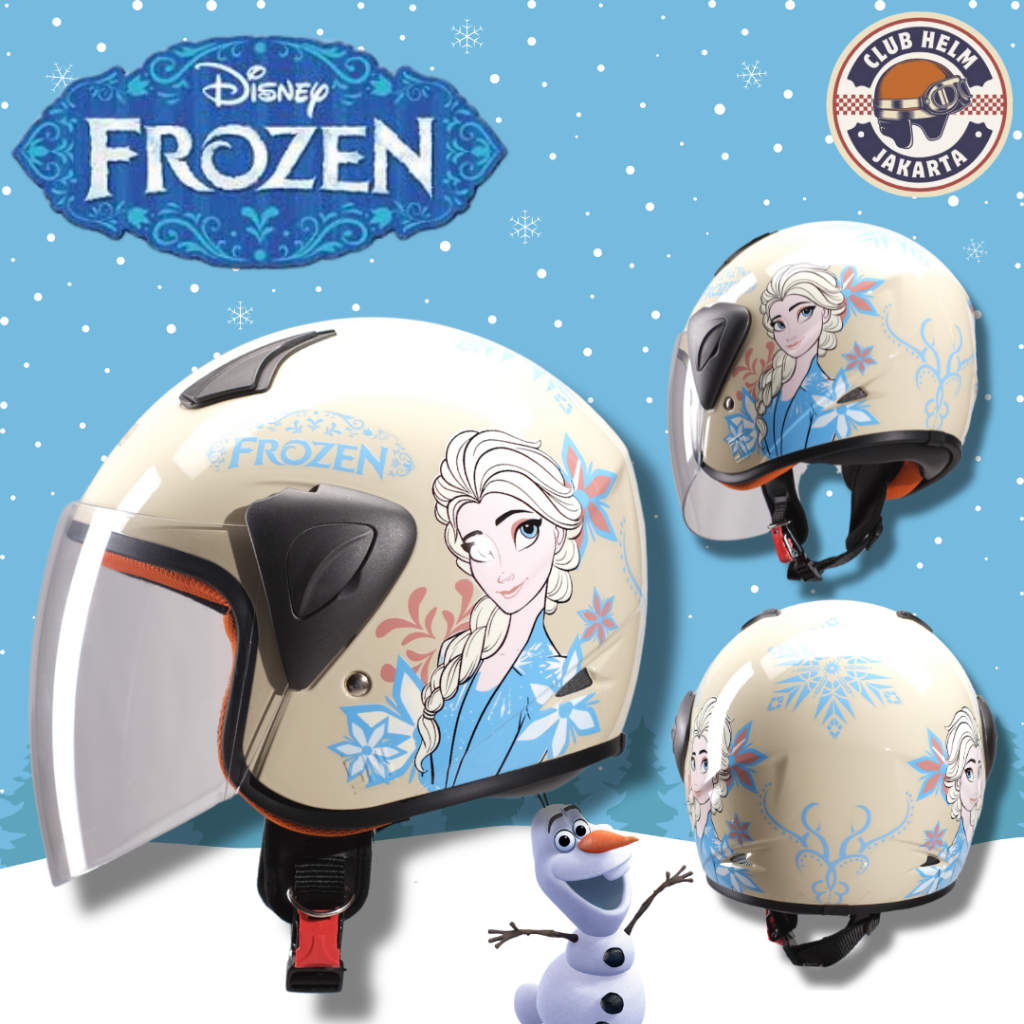 SNI Premium Girls Children's Helmet Age 1 2 3 4 5 6 7 8 Frozen ...