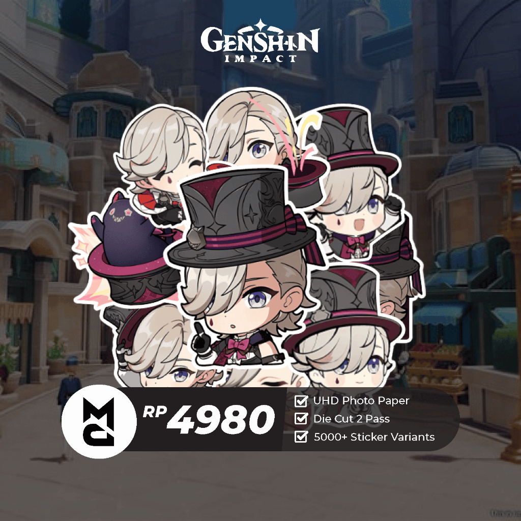 HP Genshin Impact Lyney Sticker Aesthetic Anime Sticker Cellphone ...