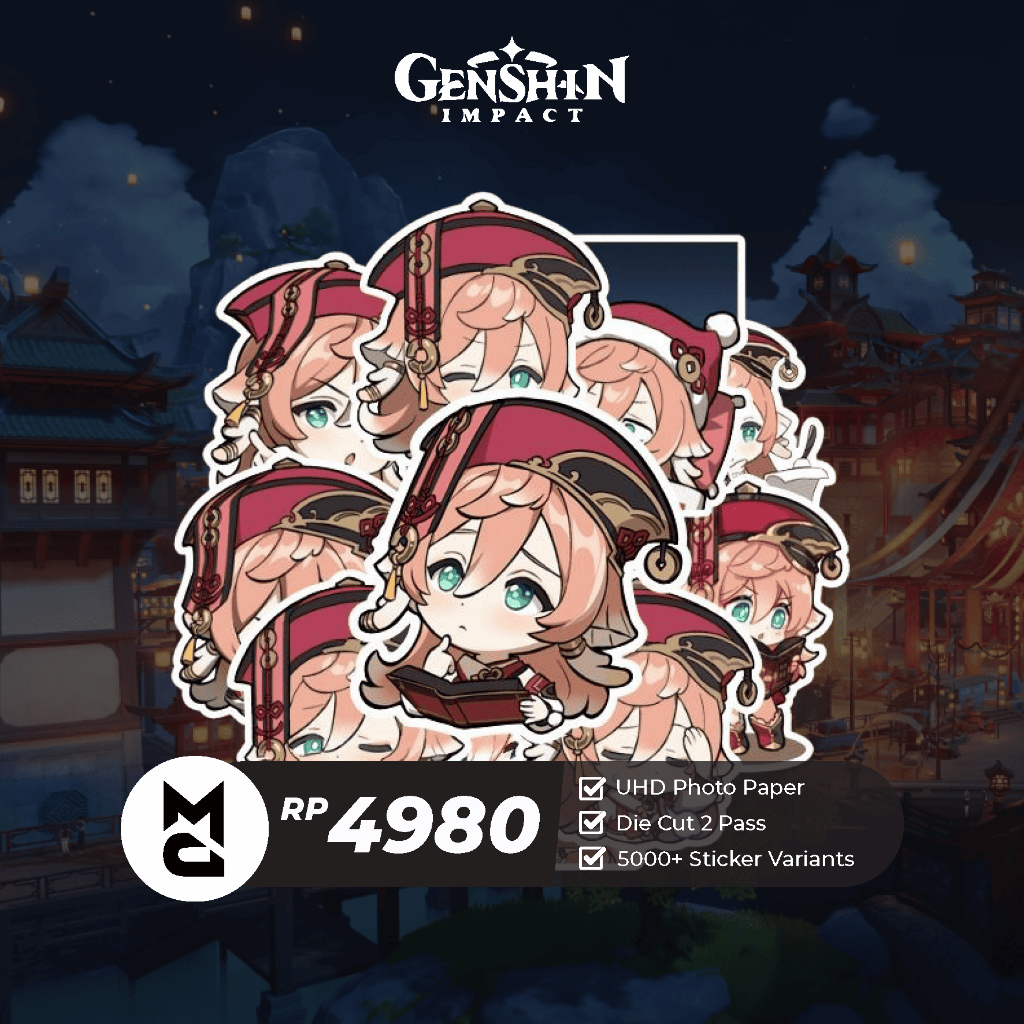 HP Genshin Impact Yanfei Sticker Aesthetic Anime Sticker for Cell Phone ...