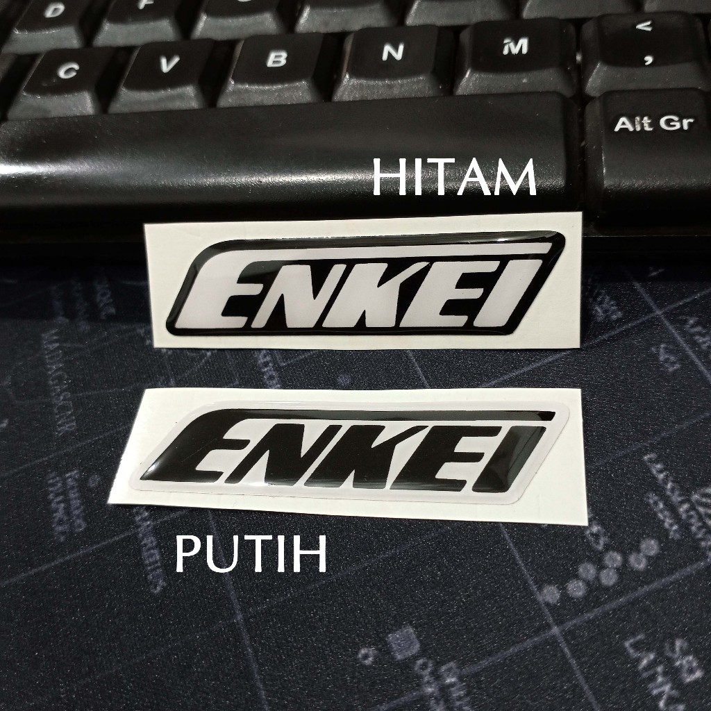 Enkei Resin Embossed Sticker Small 3D Lycal Logo Sticker Unit | Shopee ...